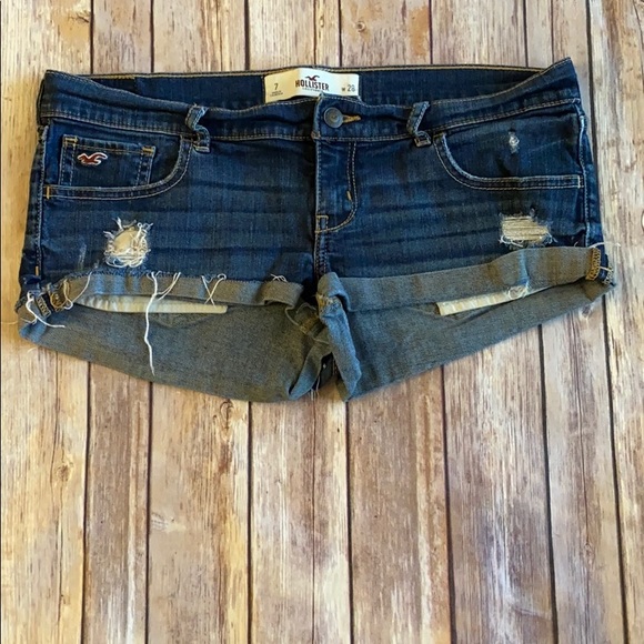 Hollister | Shorts | Hollister Super Short Denim Shorts Sz 28 | Poshmark
